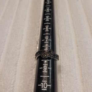 JTV | Jewelry | Jtv Round Black Spinel Rhodium Over Sterling Silver ...